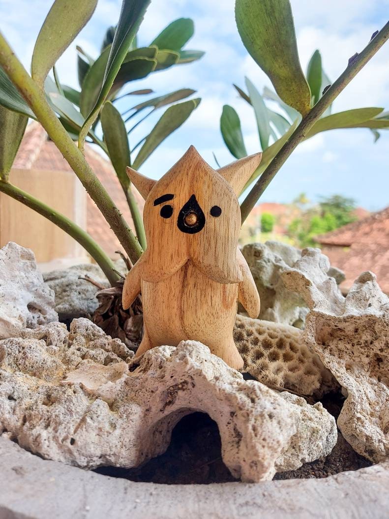 Sculpture Korok Figurine Makar // Wooden Korok Statue Korok Plush Toys ...