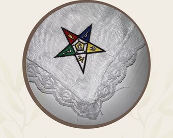 Masonic Order of Eastern Star Desk Notepad Gold Tone Metal Hinged Lid ...