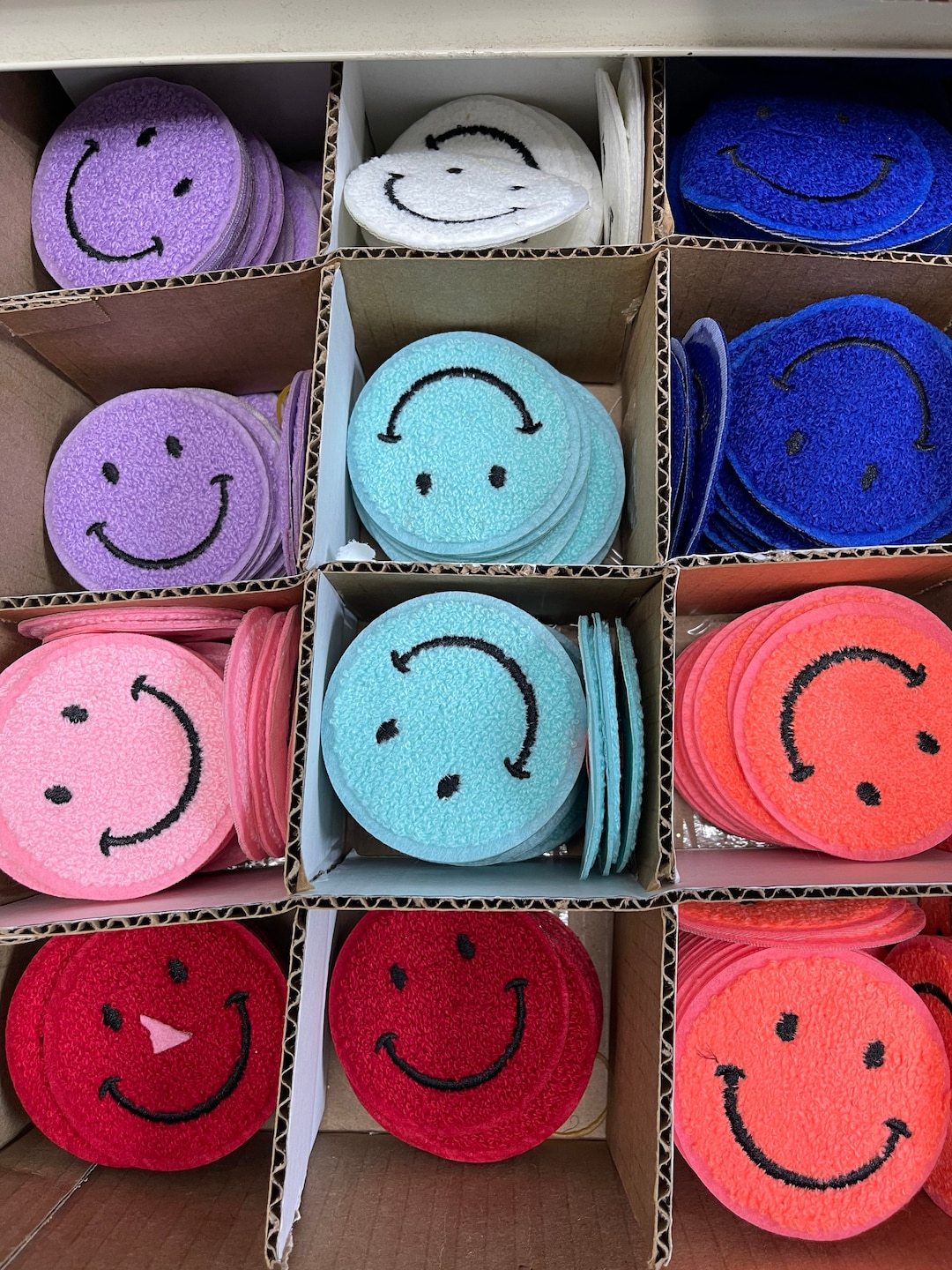 Chenille Patches Smiley Face 3in X 3in - Etsy