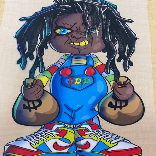 Afrocentric Cartoon DTF Heat Transfer Image - Etsy