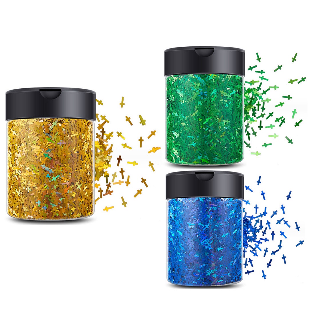 Trick or Treat Cross Glitter. Cross Shape Glittter for Body, Face Hair ...