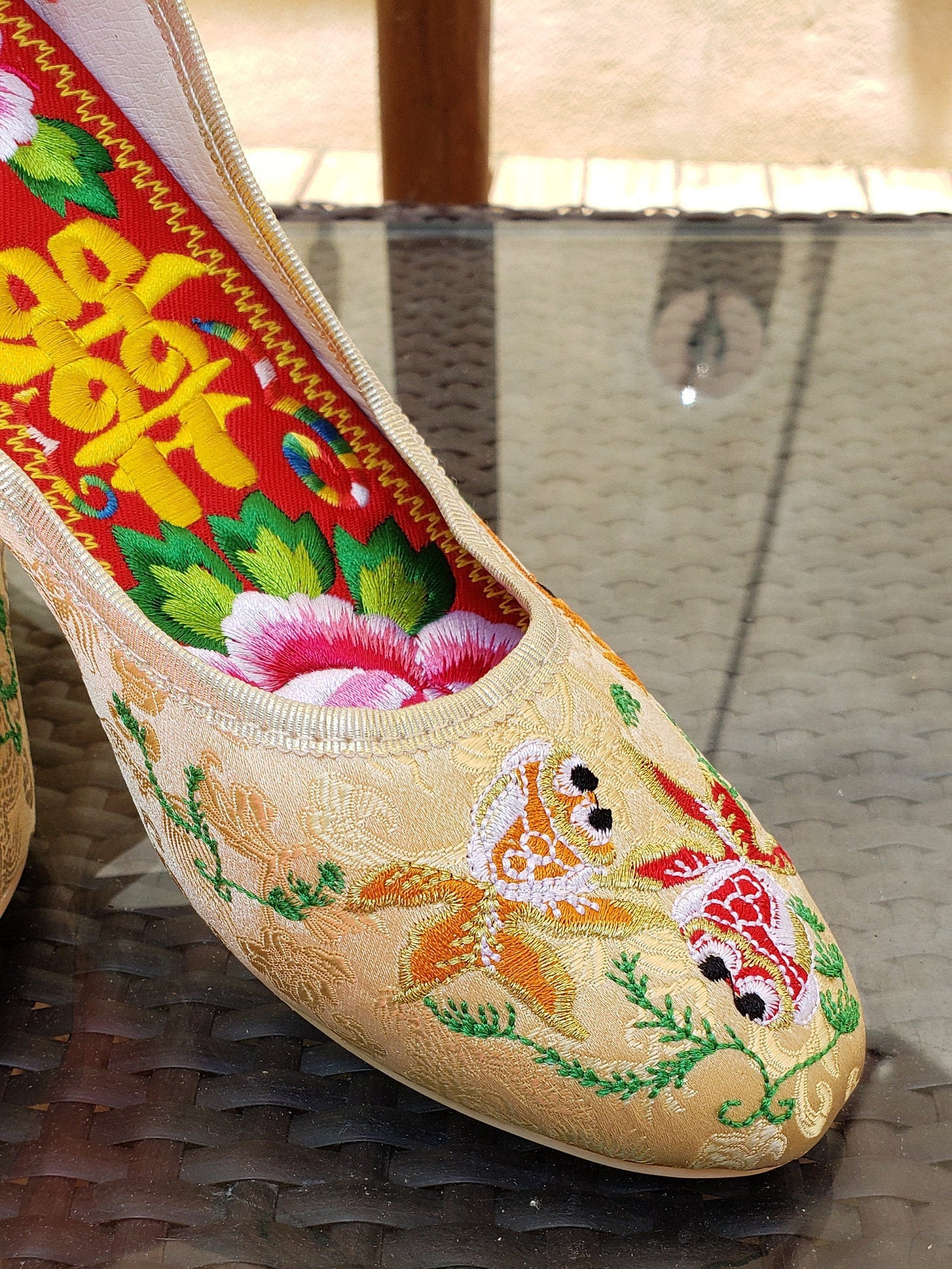 Golden Bridal Shoes, Chinese Wedding, Bridal Shoes, Wedding Gift ...