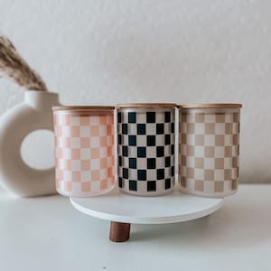 15oz Checkered Mugs| Frosted Glass Mug |sublimation| Neutral Mama Glass ...