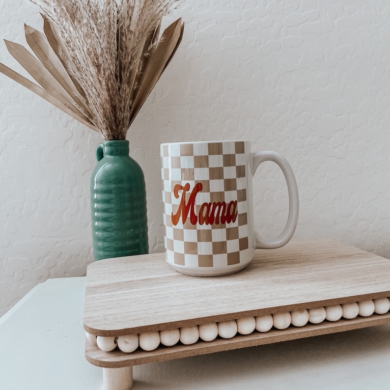 Checkered Mama Mug 15 Oz| Ceramic Mug| Mom Mug|mothers Day Gift ...
