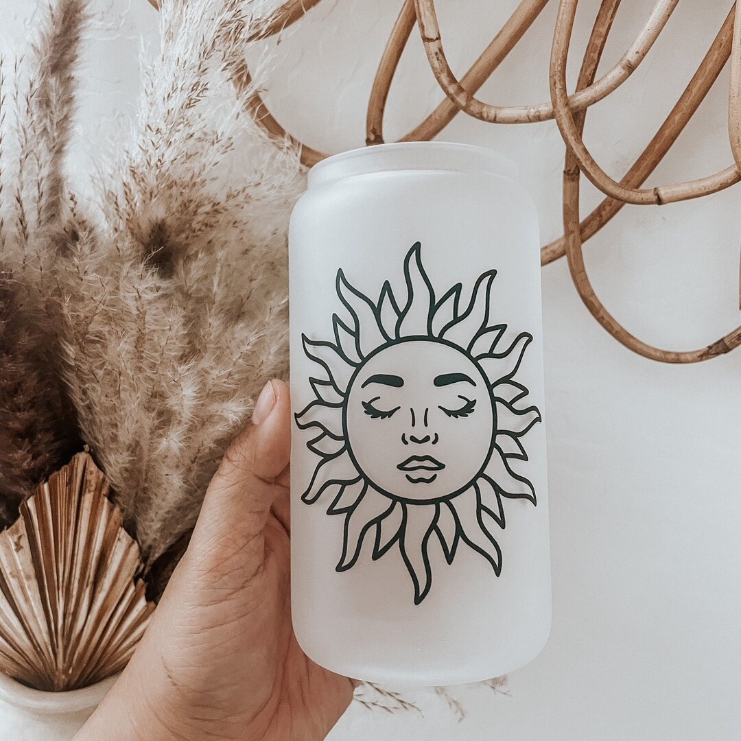 Sun 16 Oz Beer Can Glass Adventure Glasstravel Cupsublimationsun Cup