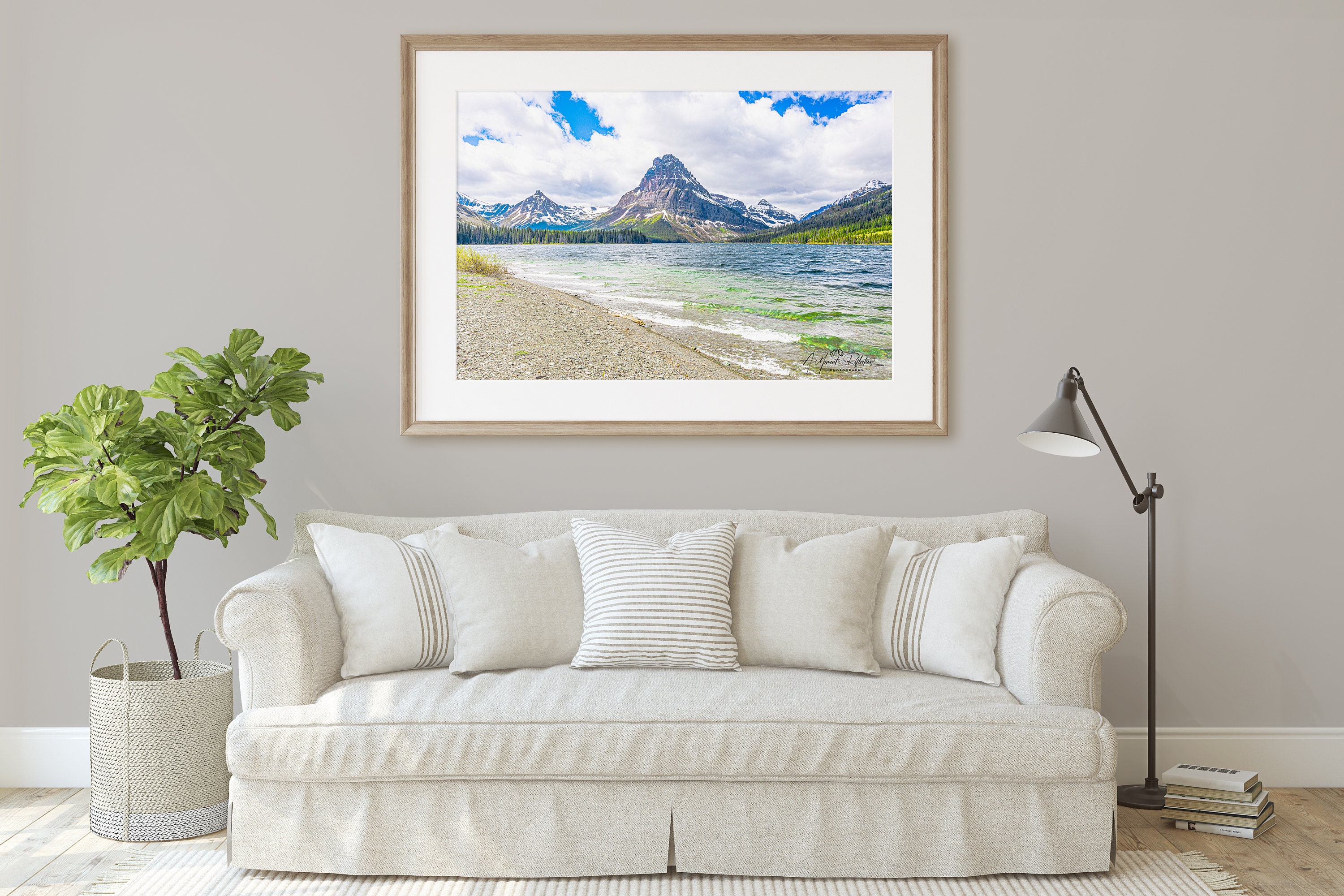 The Mountain Lake - Windy Beach Side Photo Image Available in Print ...