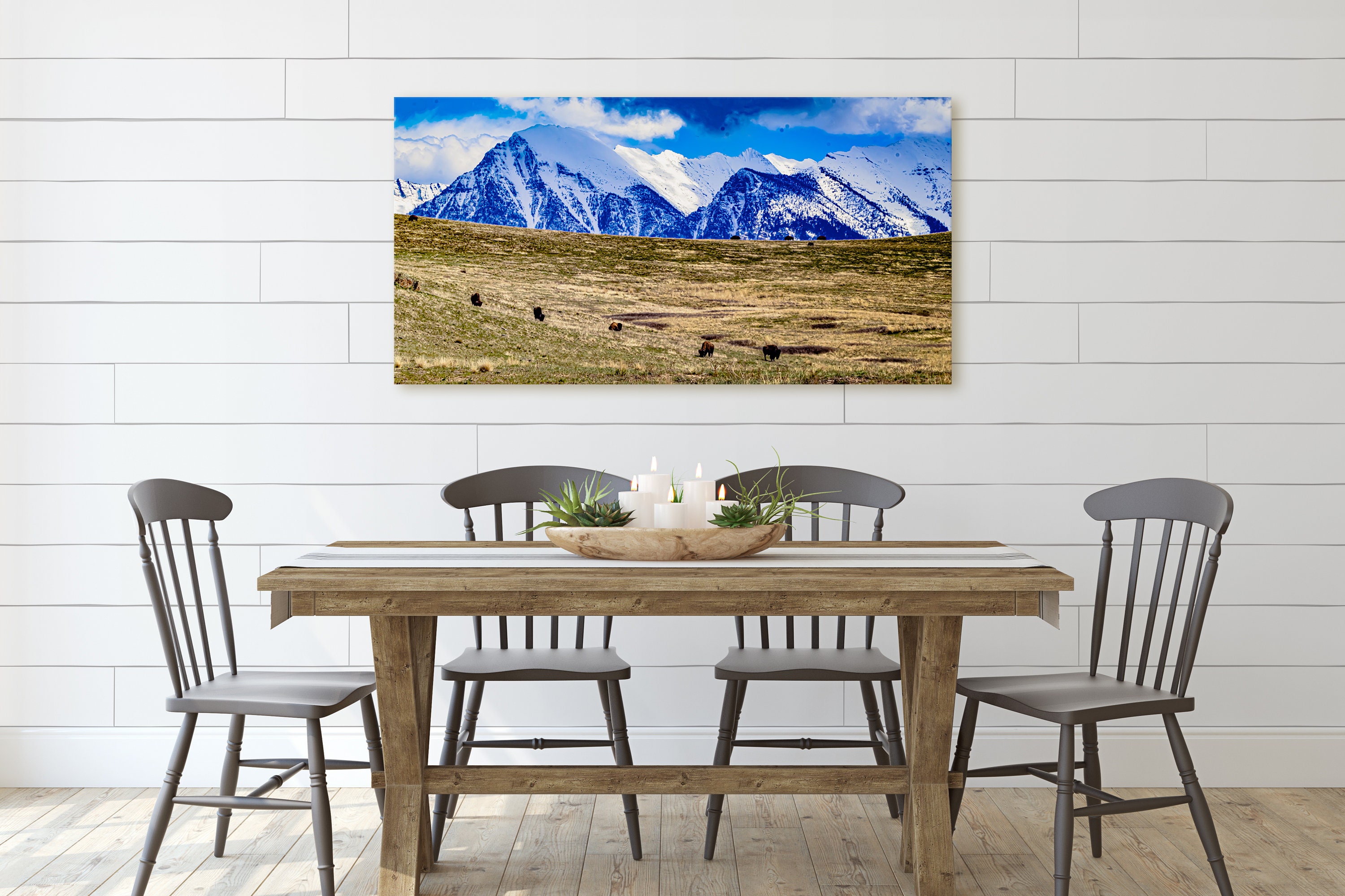 Where the Buffalo Roam - Mountain Landscape Available in Print, Canvas ...