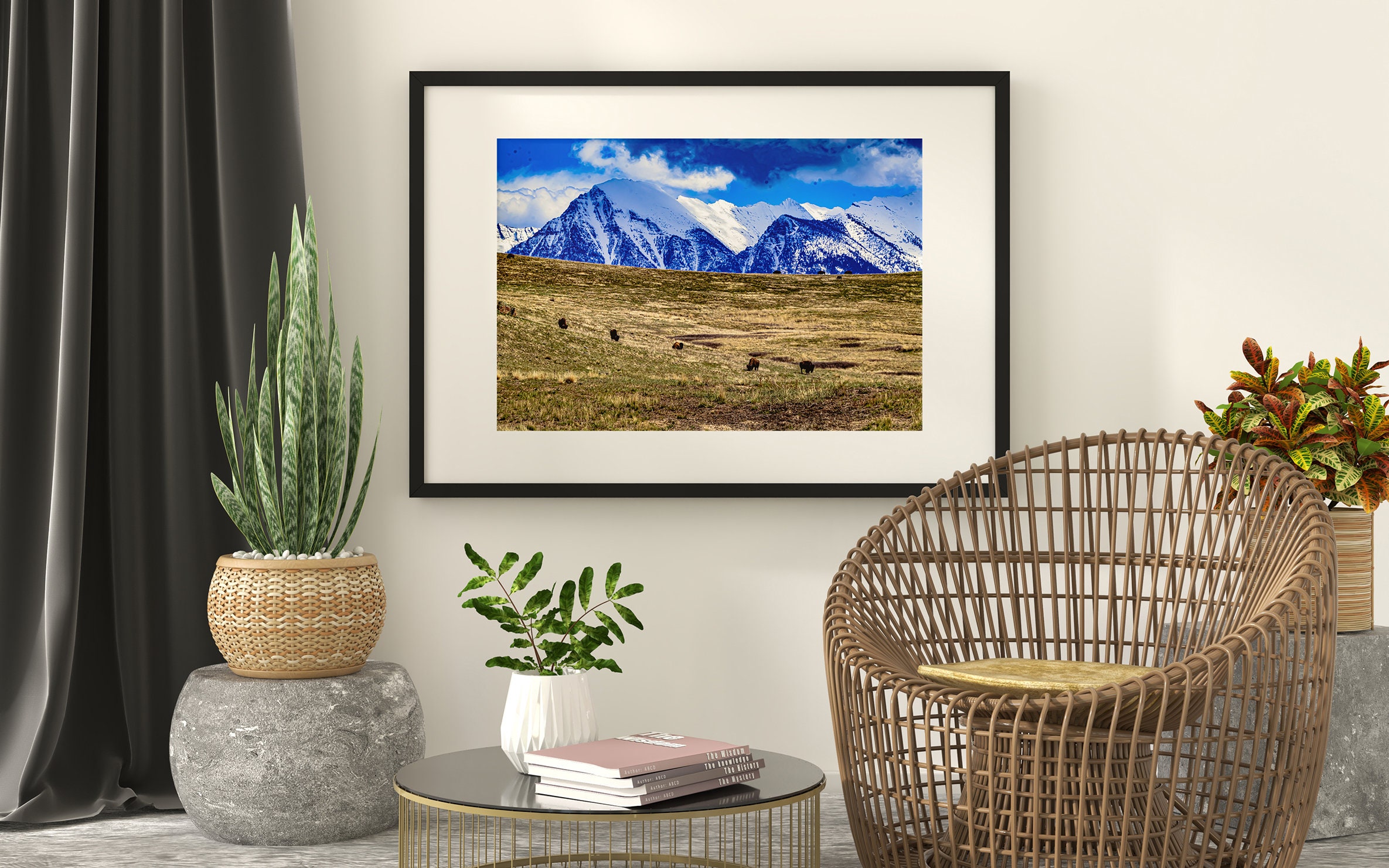 Where the Buffalo Roam - Mountain Landscape Available in Print, Canvas ...