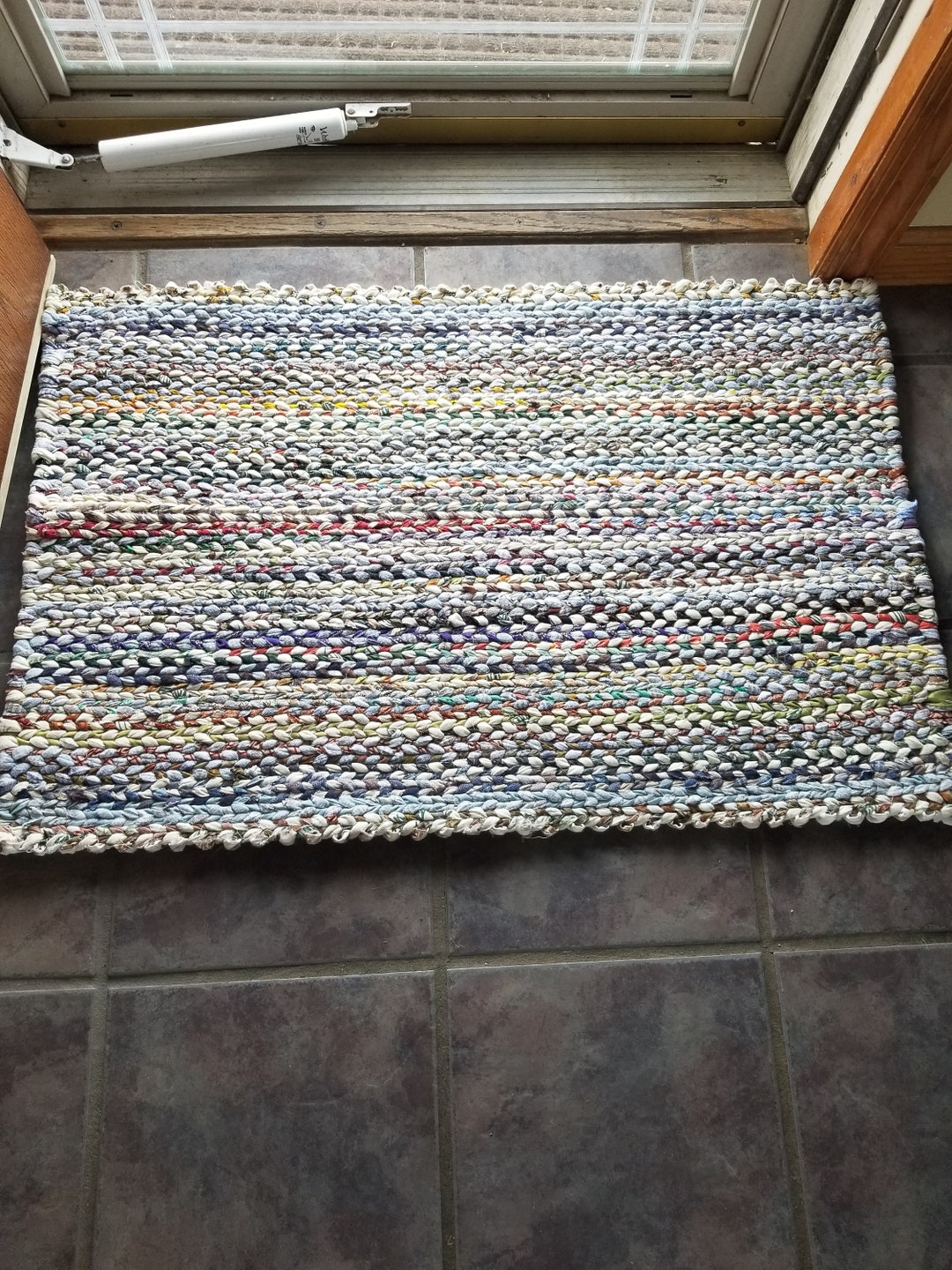 Unique Handmade Rag Rug Made From Upcycled Material. One-of-a-kind ...