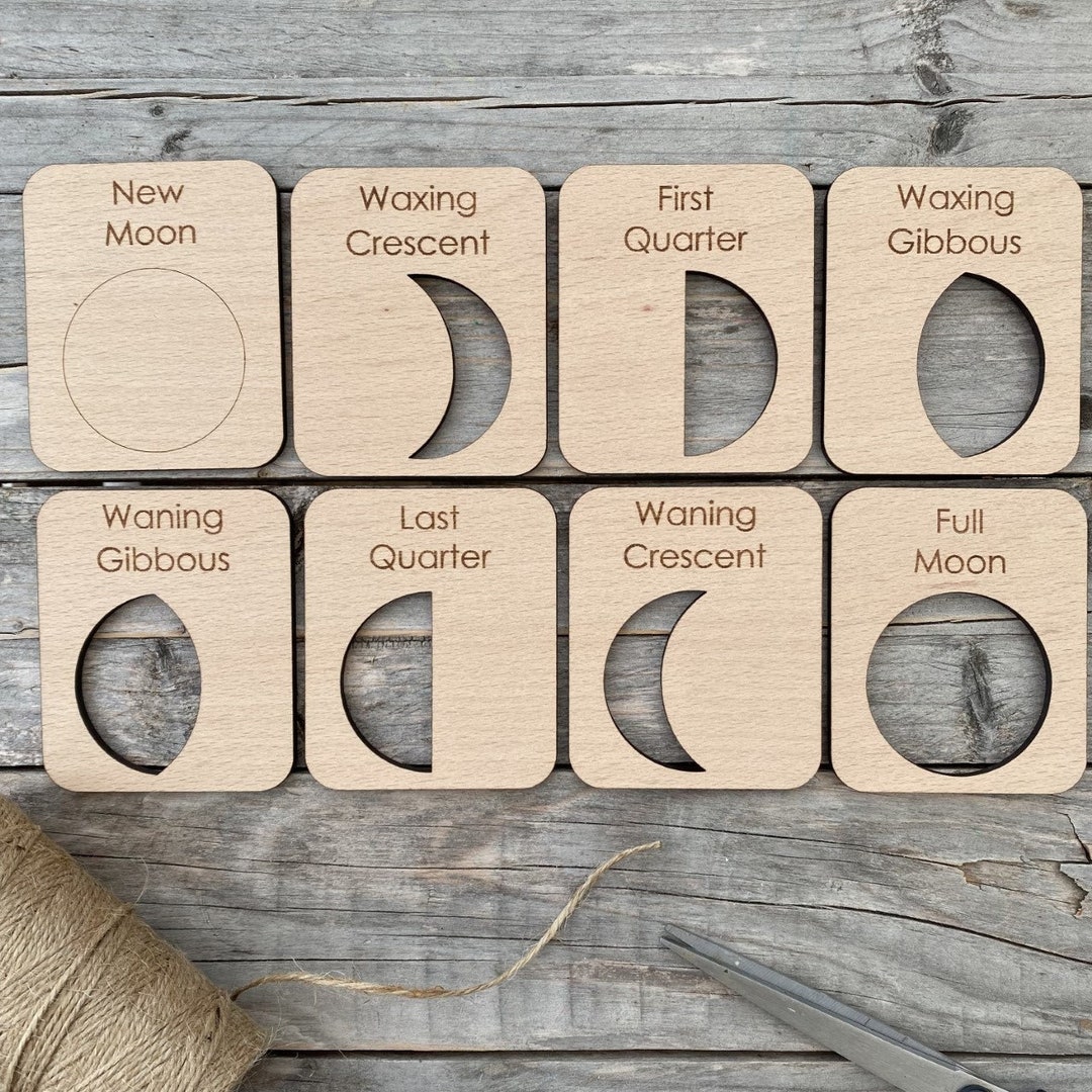 Drawme Moon Phase Flashcards - Etsy