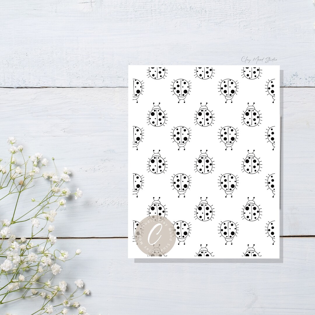Ladybug Polymer Clay Transfer Sheet Water Soluble Transfer - Etsy