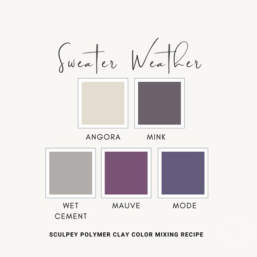 Sweater Weather Palette/cozy Warm Tones/ Easy Mixing - Etsy