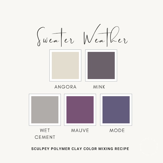 Sweater Weather Palette/cozy Warm Tones/ Easy Mixing - Etsy