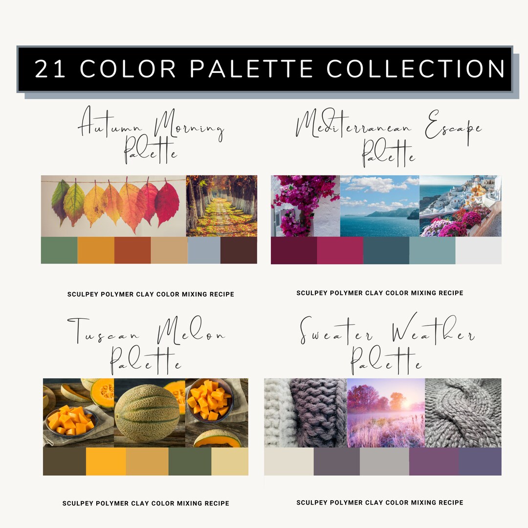 21 Color Premo Polymer Clay Recipe Collection/digital Download/easy ...