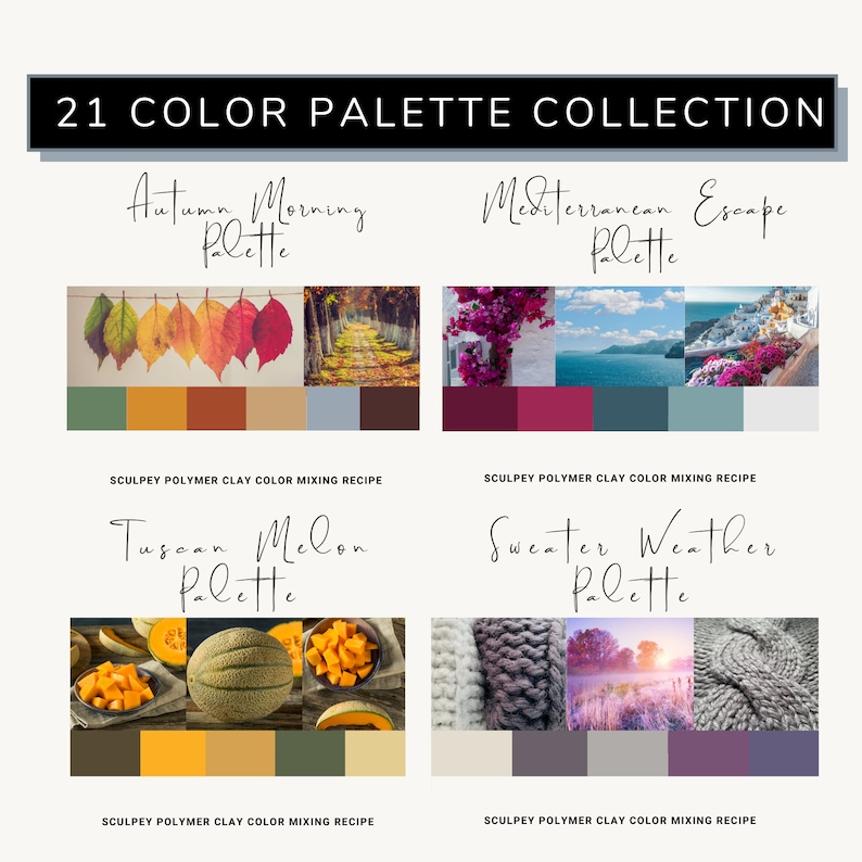 21 Color Premo Polymer Clay Recipe Collection/digital Download/easy ...