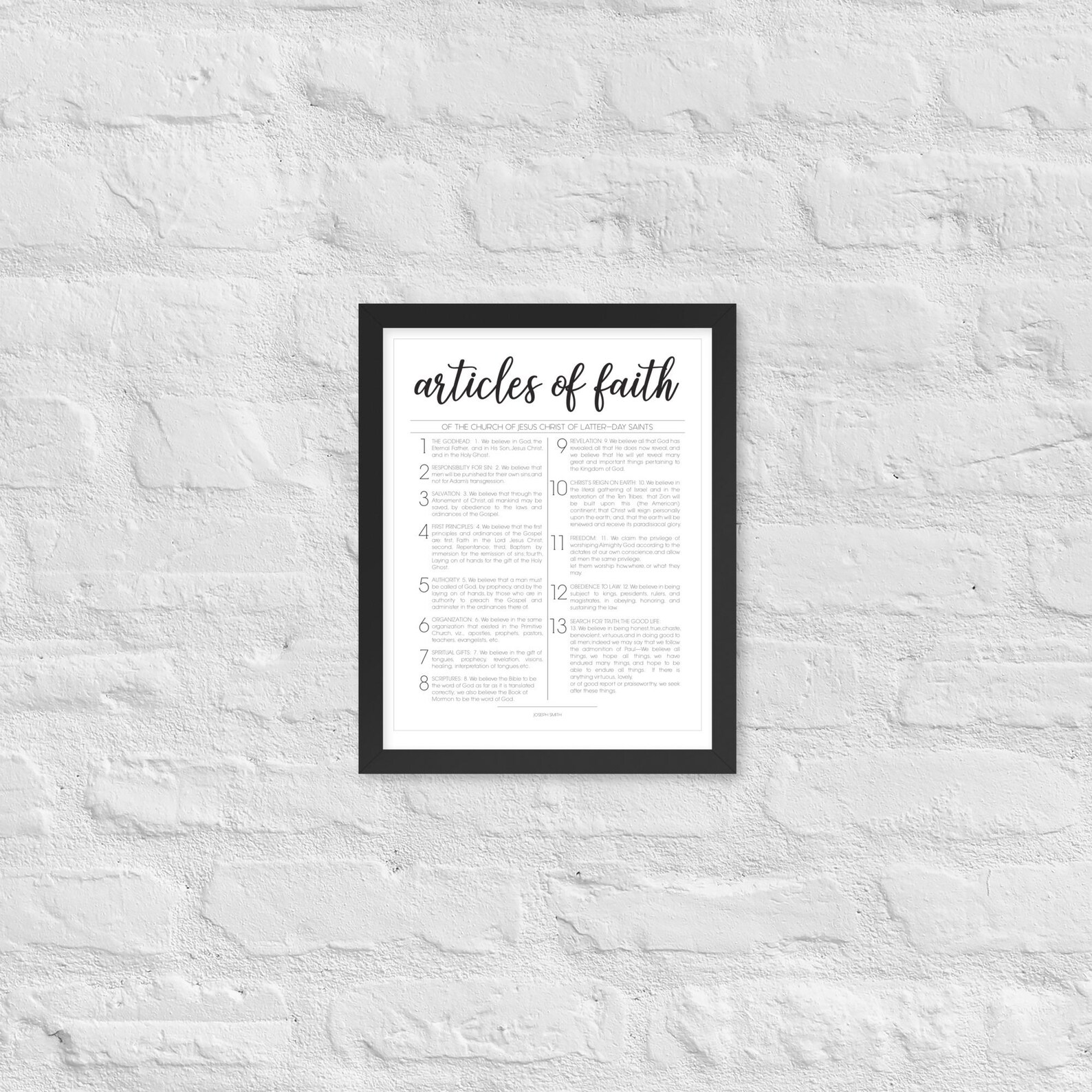 The Articles of Faith - Digital Print - LDS Religious Wall Art - Church ...