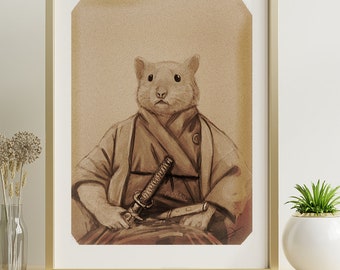 Samurai Hamster - Etsy