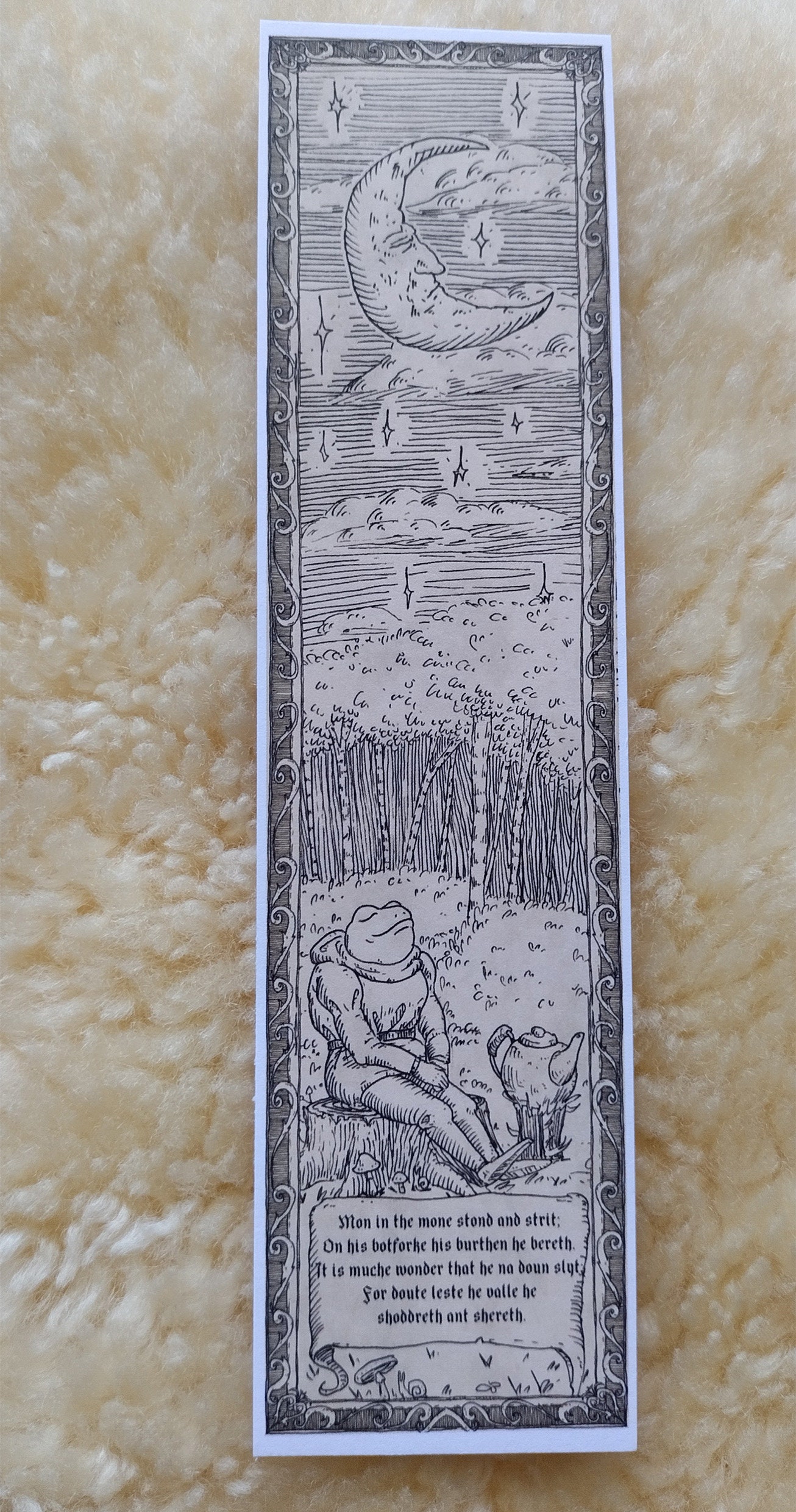 Medieval Poem Bookmark - Etsy