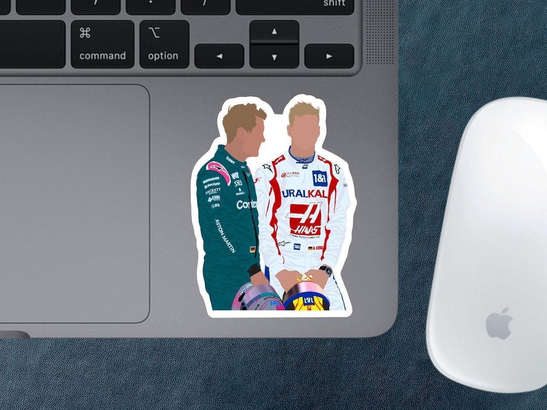 Sebastian Vettel & Mick Schumacher Sticker Formula 1 Die-cut Sticker F1 ...