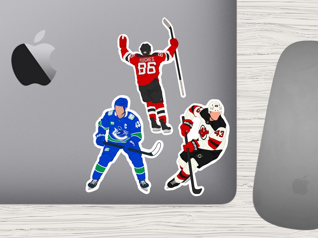 Hughes Brothers Hockey Sticker Pack Jack Hughes Sticker Luke Hughes ...