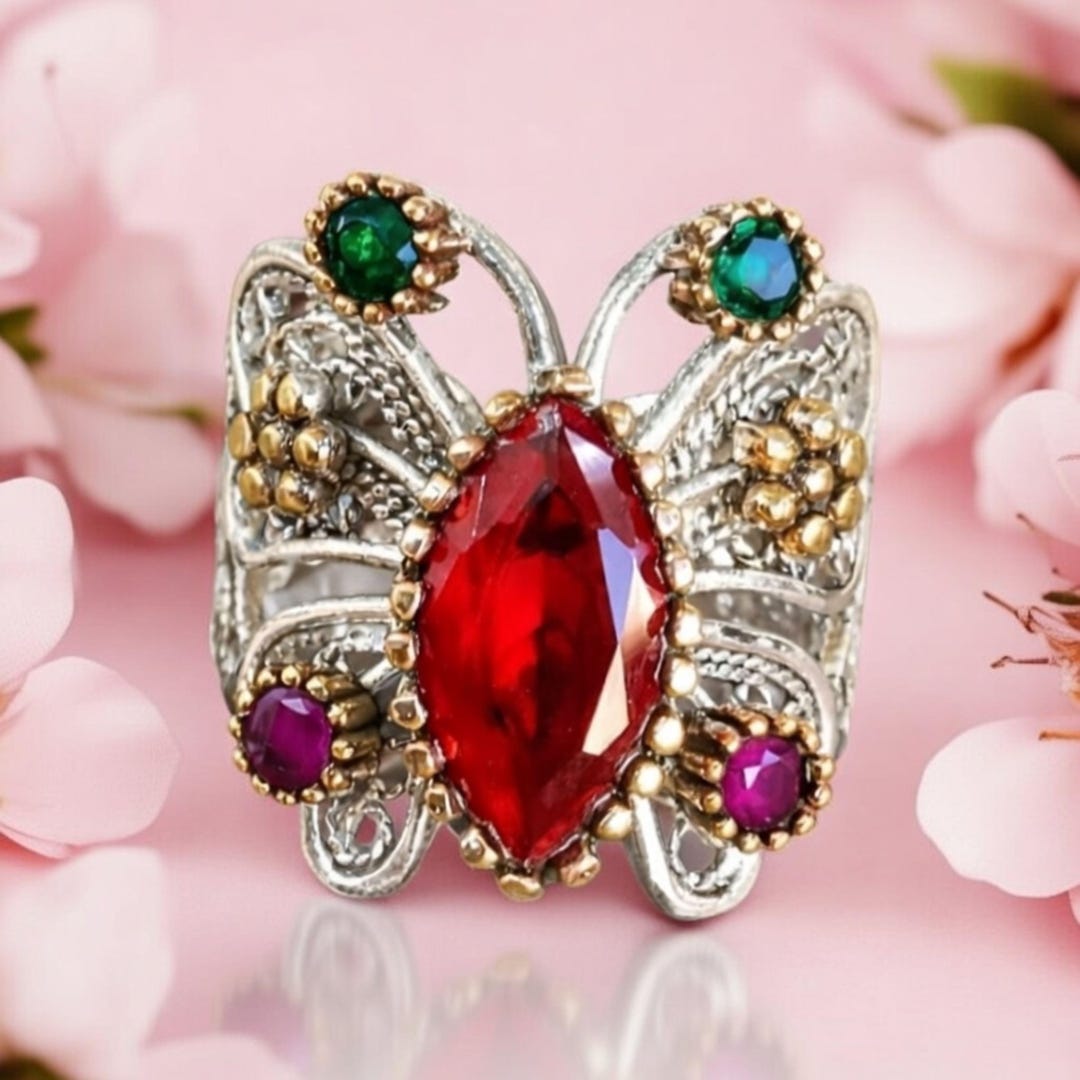 Hercai Series-inspired Butterfly Ring With Handcrafted Filigree Silver ...