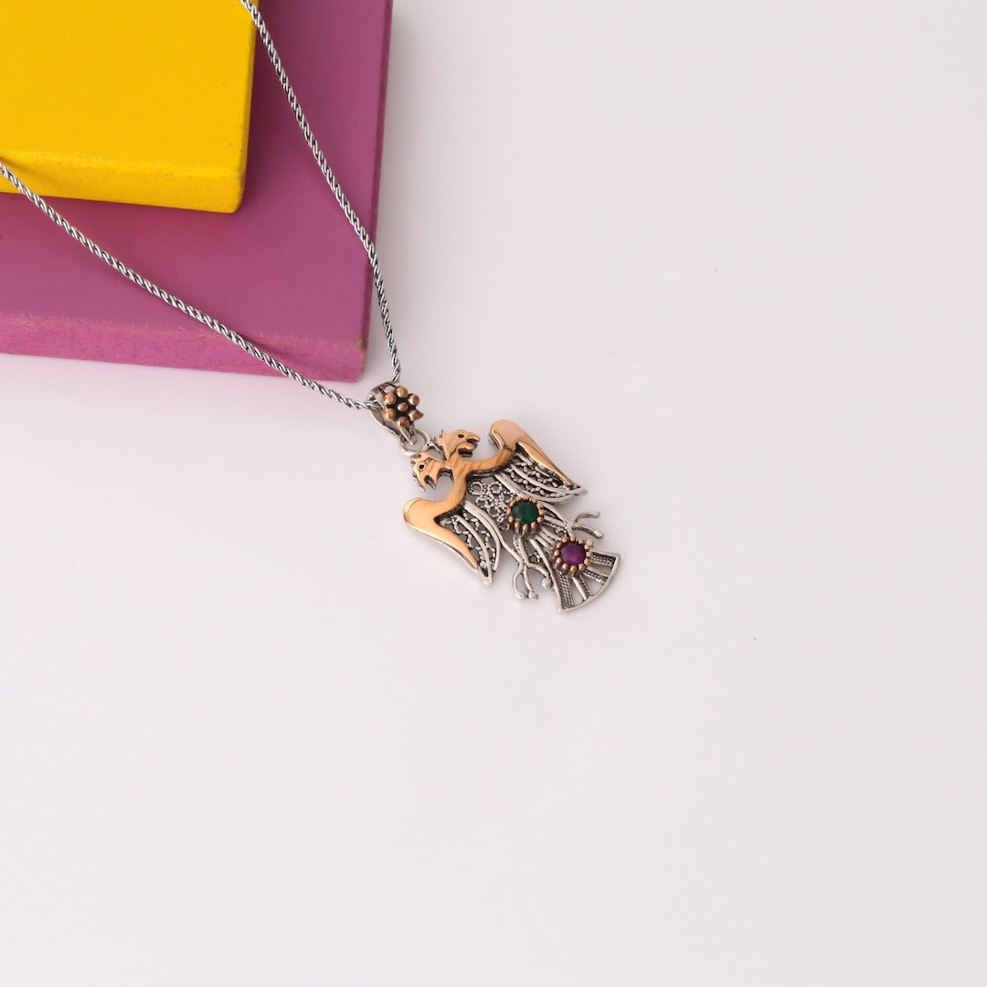 Symbol of Power and Domination Necklace, Double Headed Eagle Necklace ...