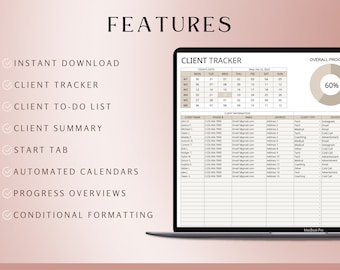 Client Tracker Google Sheets Template Client Management Spreadsheet ...