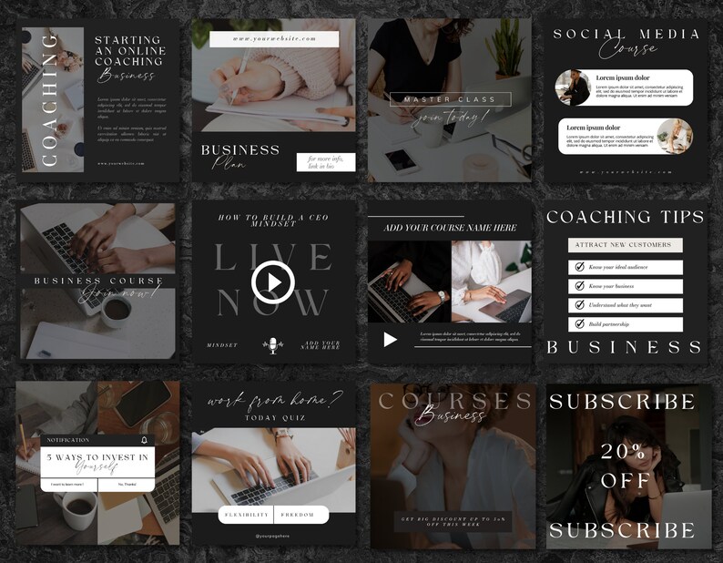 Coaching Instagram Post, Stories, Highlights Templates Blogger Template ...