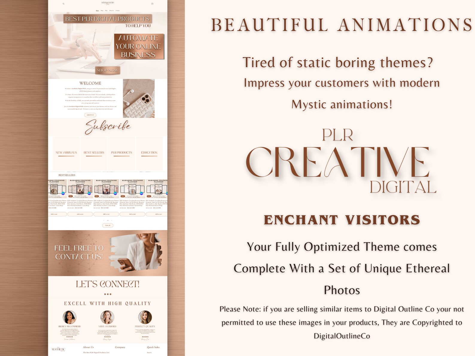 Shopify Theme Minimal Store for Selling Digital Products, Shopify ...