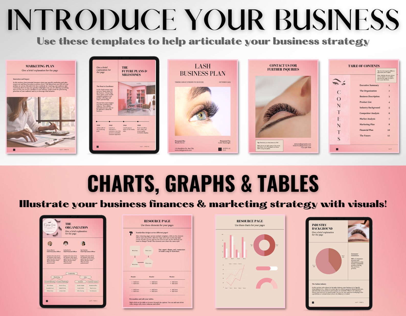 Lash Business, Small Business Plan Template, BOSS BABE, Business ...
