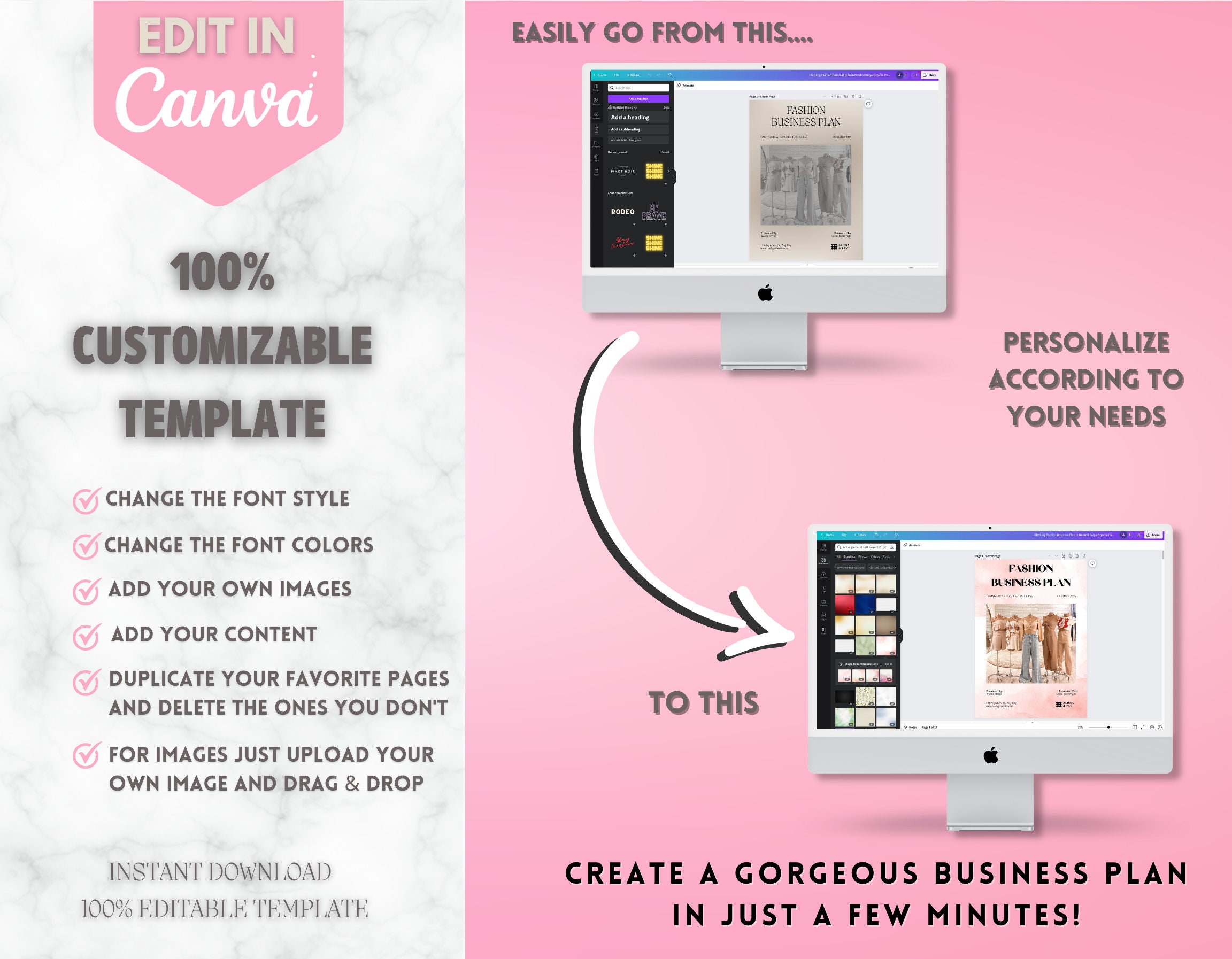 Business Plan Pdf Business Plans Business Plan Proposal Etsy
