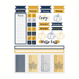 Printable Fall Themed Stickers for Planner, Happy Planner Classic ...
