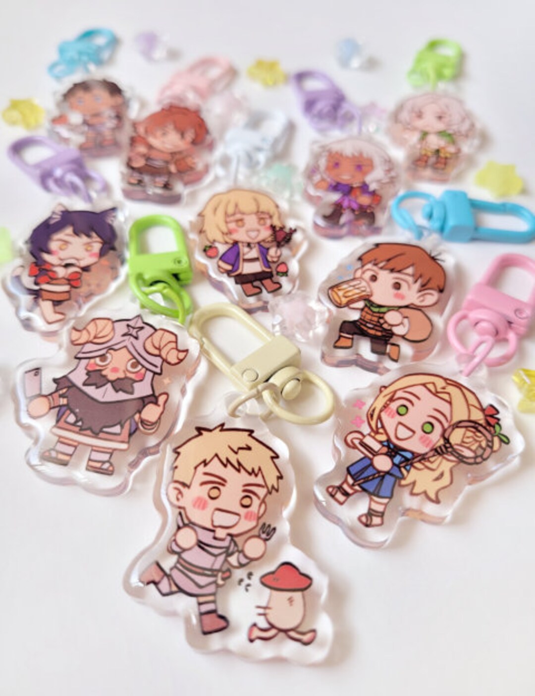 Dungeon Meshi MINI Acrylic Keychain Charm 1.5 Inches Laios, Marcille ...