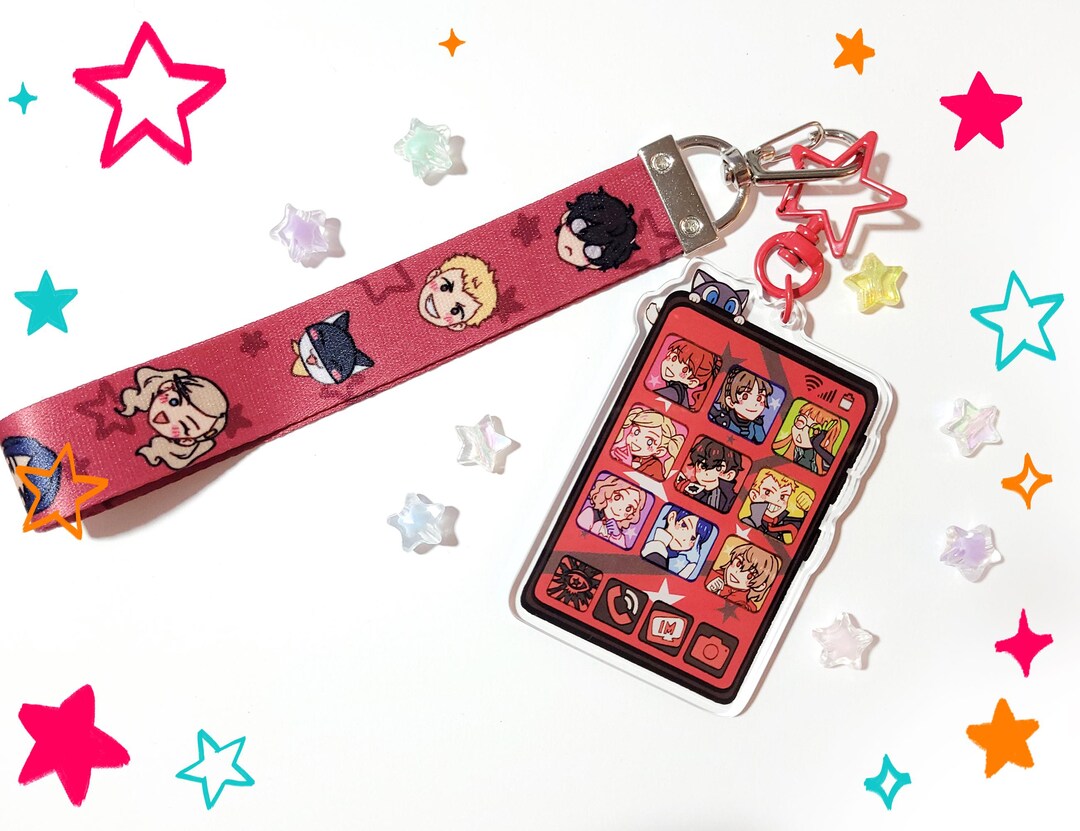 Persona 5 Royal Acrylic Keychain & Wrist Lanyard | 3 Inches | Phantom ...