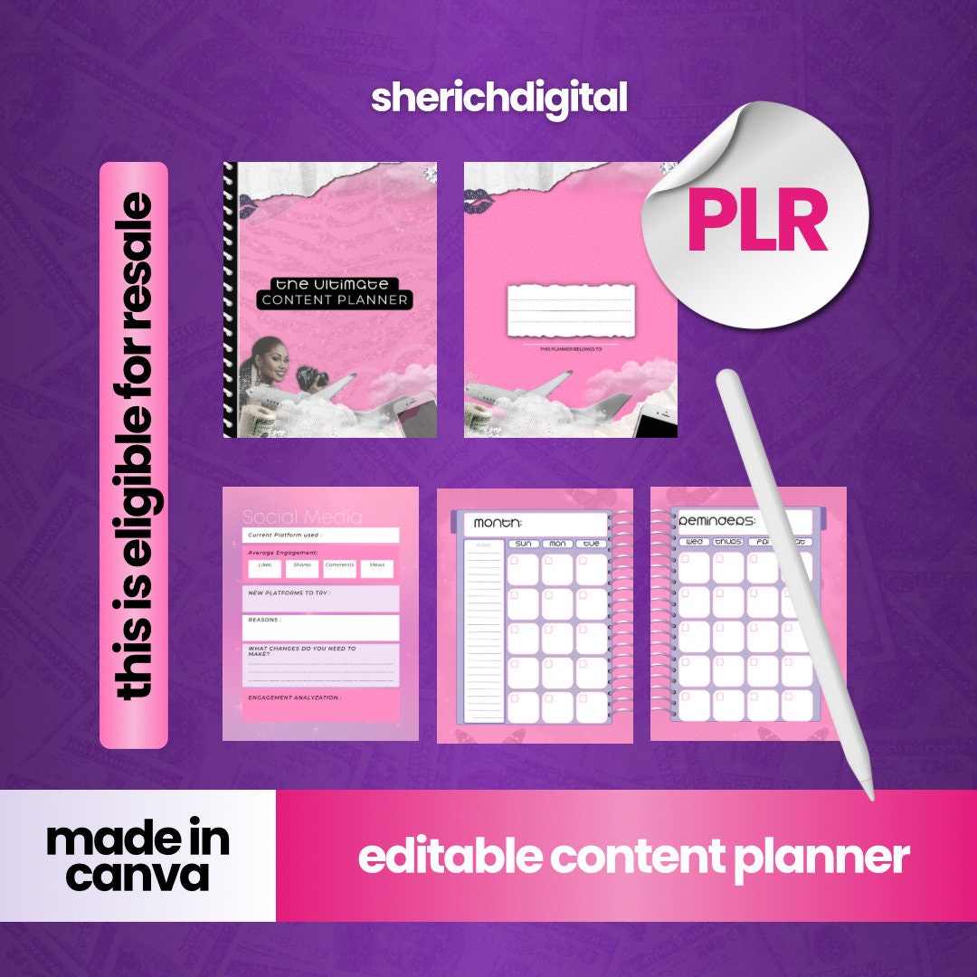 PLR, Content Planner, White Label Planner, Done for You, Resellable ...