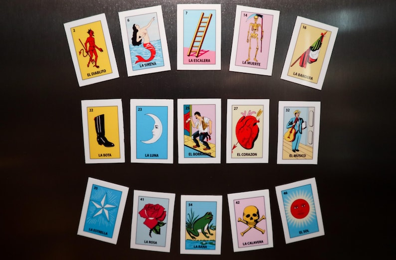 Mini Mexican Bingo Inspired Magnets - Etsy