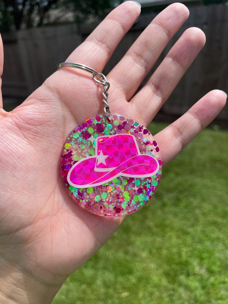 Pink Glitter Holographic Femininomenon Keychain - Etsy