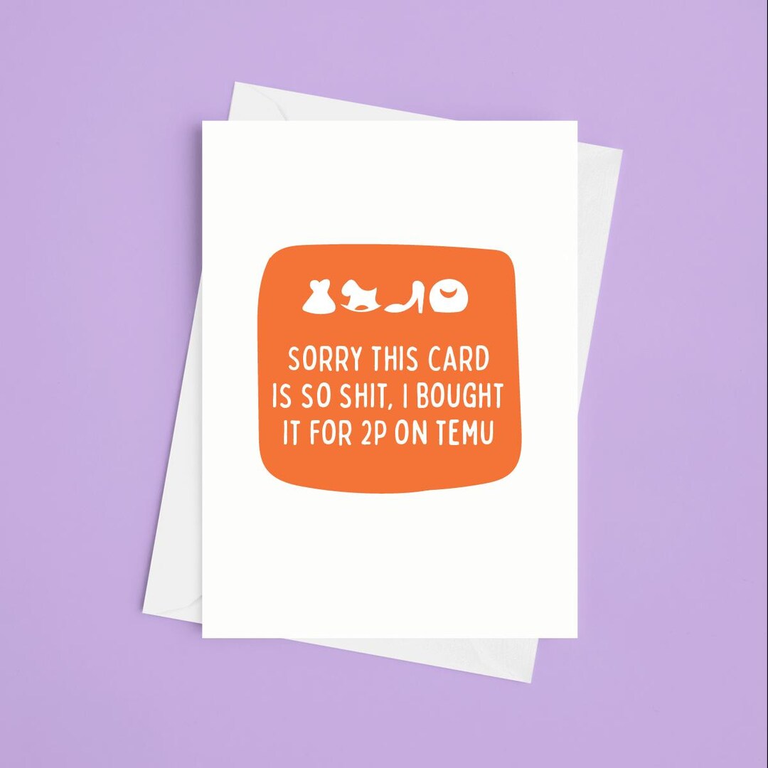 Funny Temu Birthday Card - Rude Humour Card for Friend - Etsy