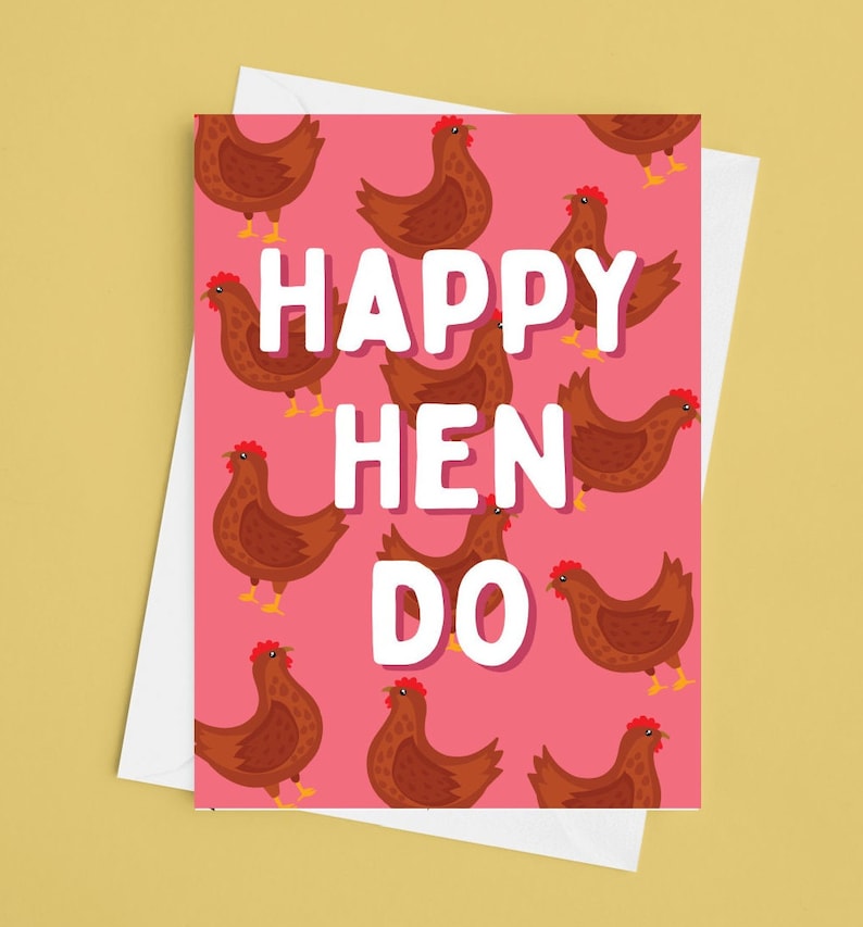 Fun Hen Party Card - A5 Bridal Shower Card - Etsy