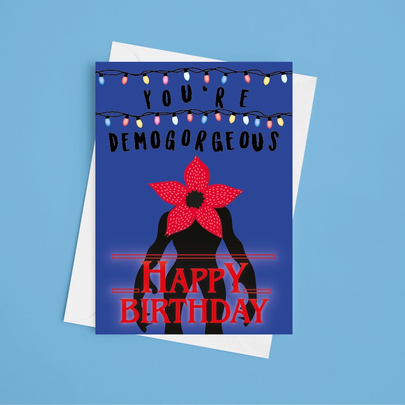 Strangers Things Birthday Card - Etsy