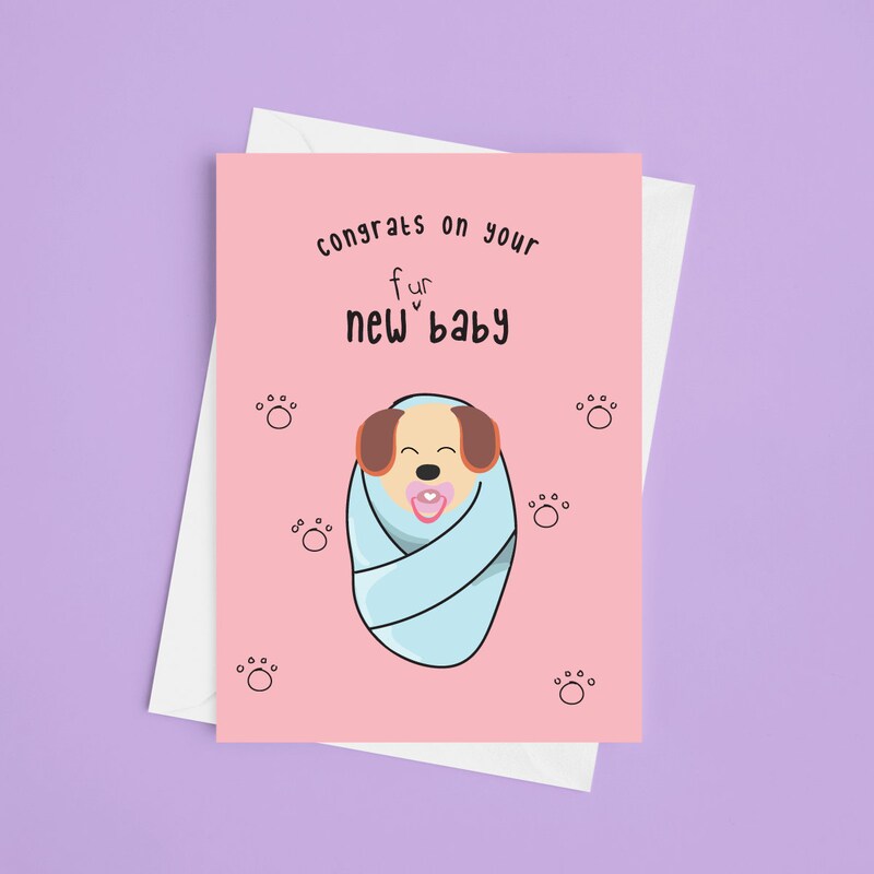 New Fur Baby Card - Etsy