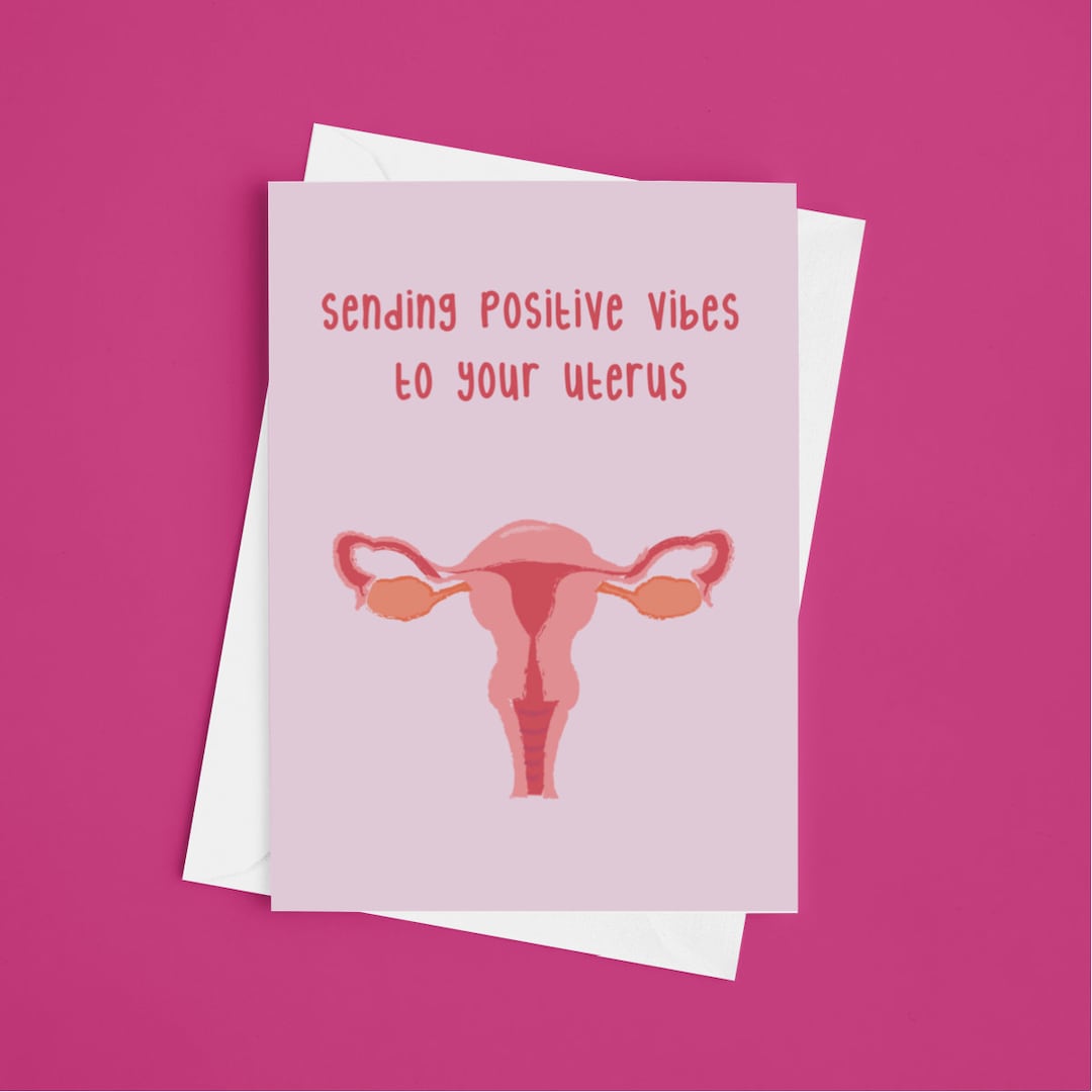Sending Positive Vibes to Your Uterus - A5 IVF Greeting Card, Ivf ...