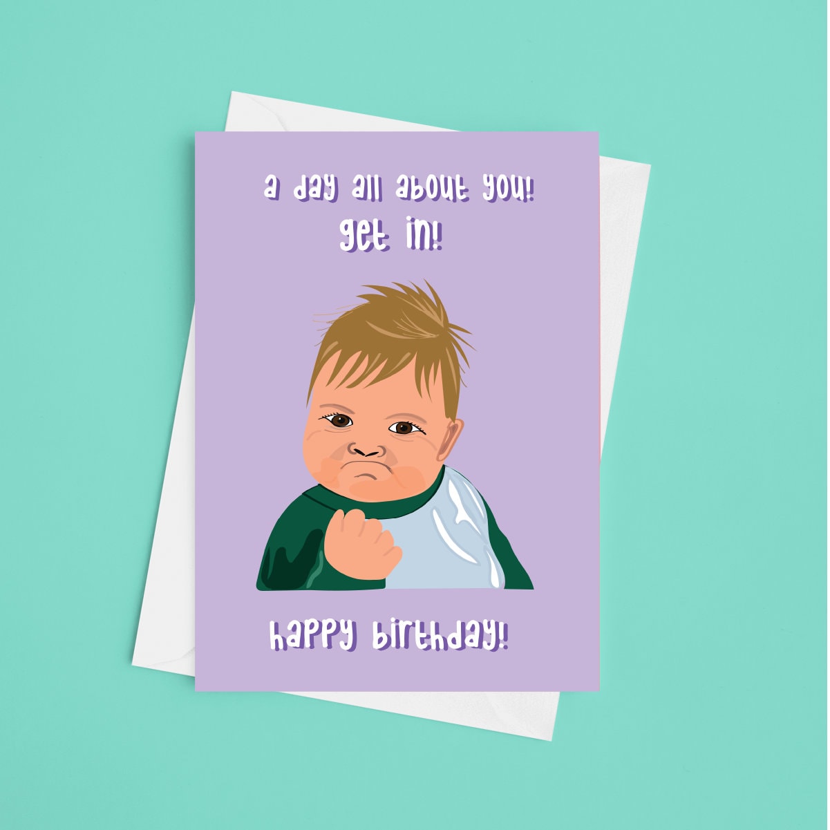 A5 Funny Birthday Card Meme Birthday Card, Cute Birthday Card, Friend ...