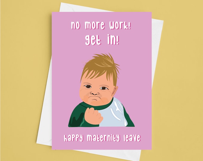 Maternity Leave Personalised Card Colleague Card, Co-worker Card ...