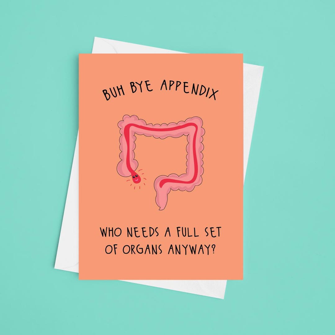 Appendix Surgery Get Well Card - Appendicitis Recovery (A5) - Etsy