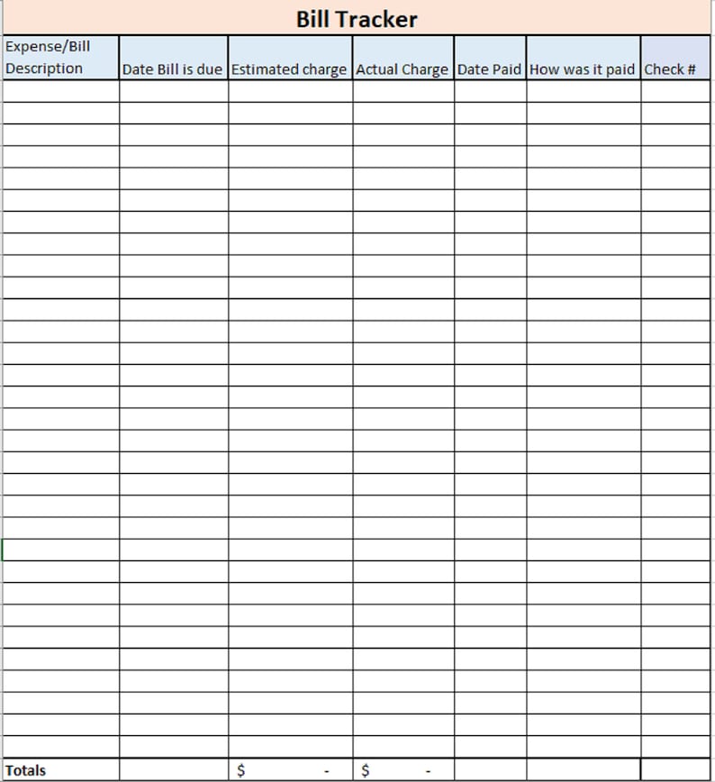 Excel Monthly Budget Tracking Tool | Budget Planner | Easy Budget ...