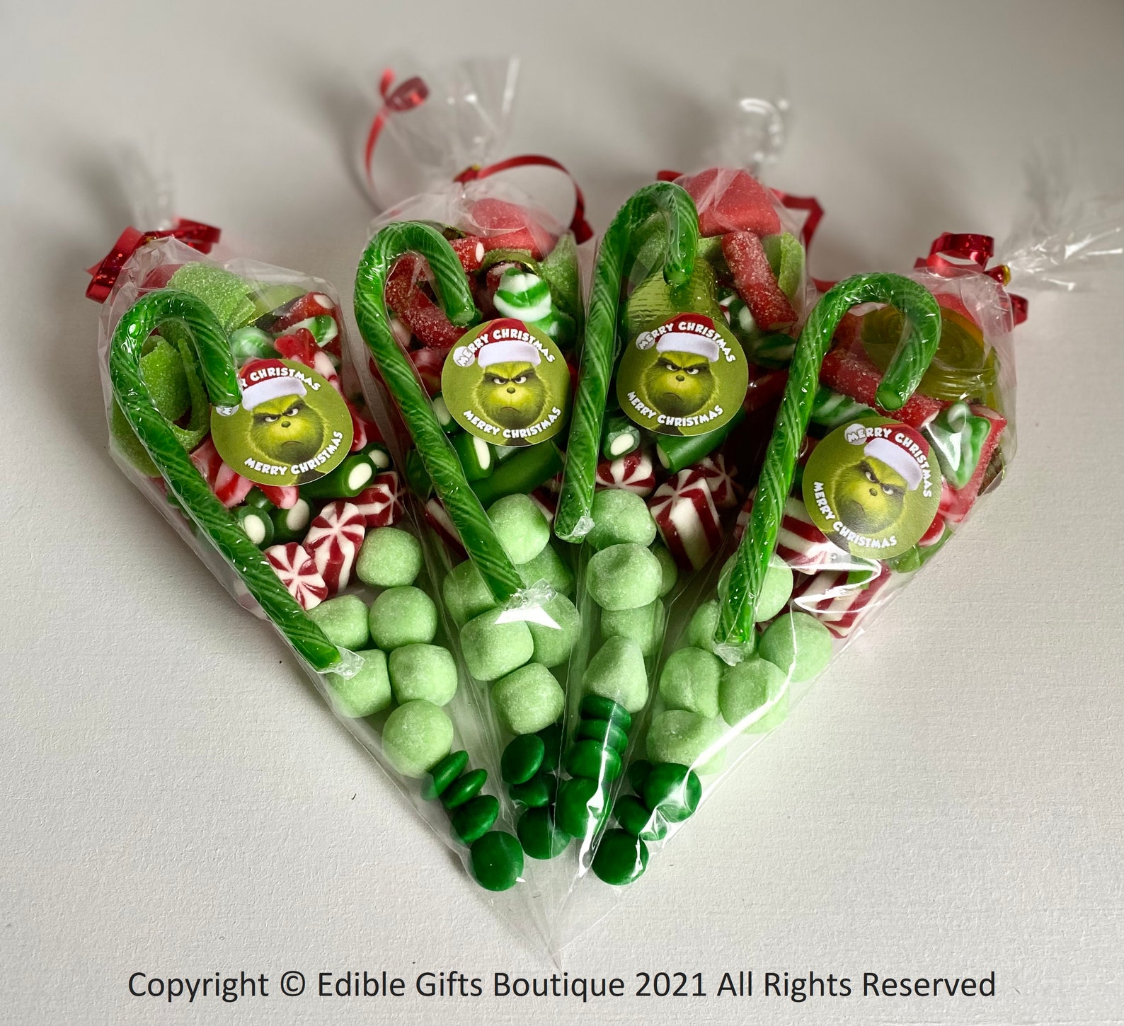 Grinch Themed Sweet Cones Grinch grinch Sweets Christmas - Etsy UK