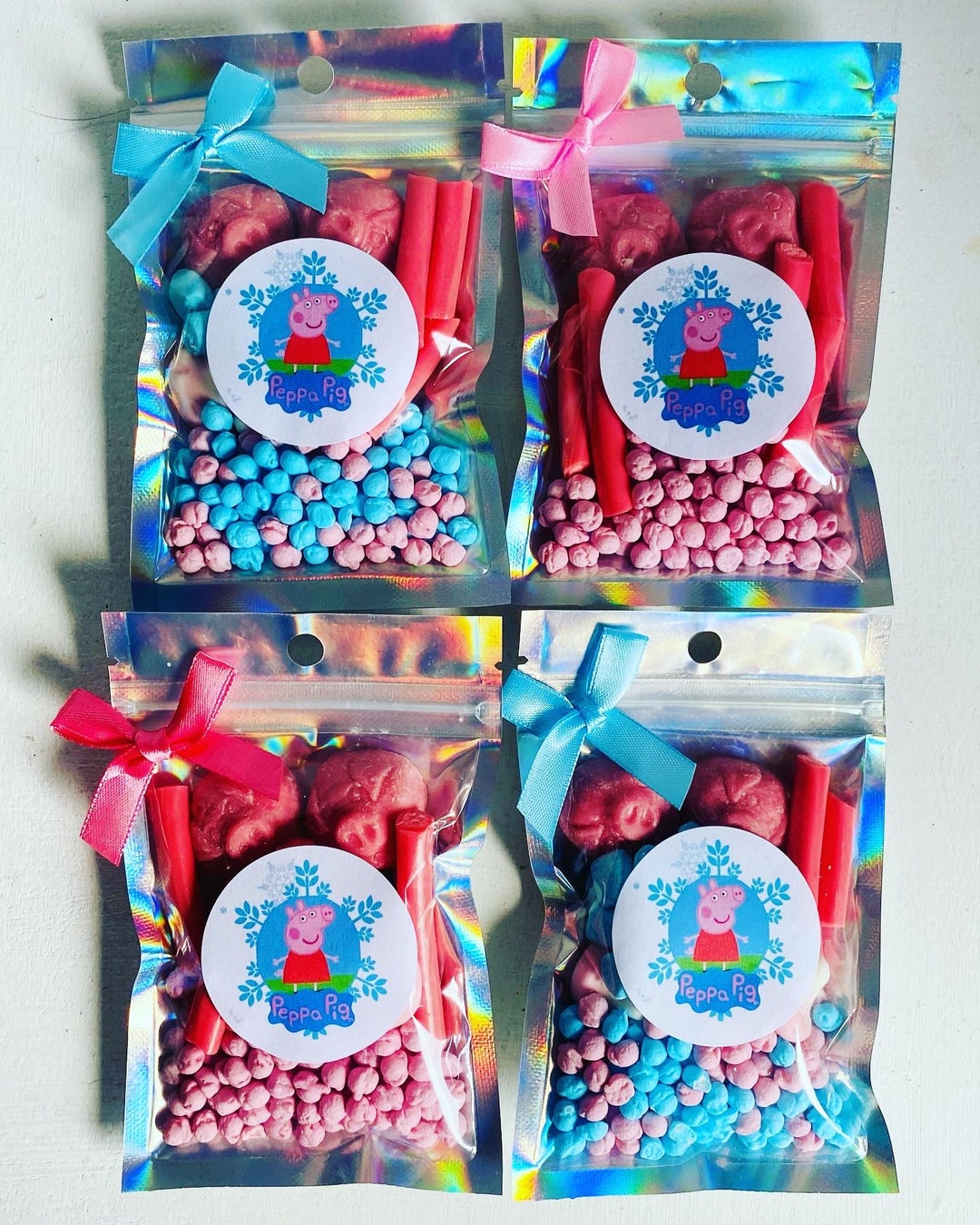 Peppa Pig Sweet Pouches Peppa Pig Sweets Peppa Pig Party - Etsy Canada