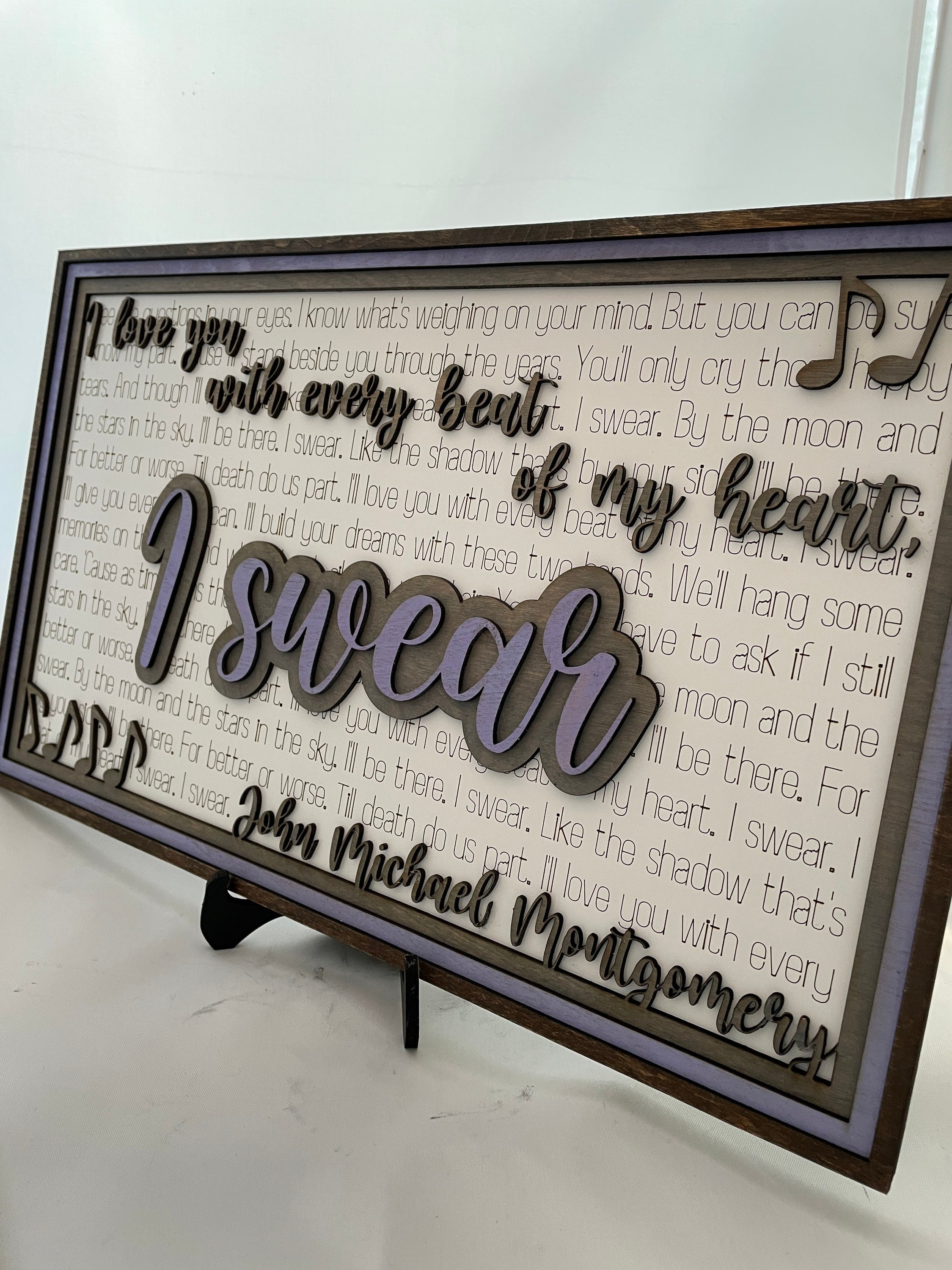 Layered Song Sign - Etsy