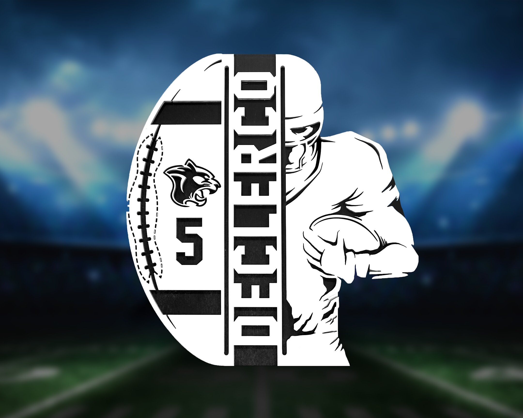 Wooden Football Sign - Etsy